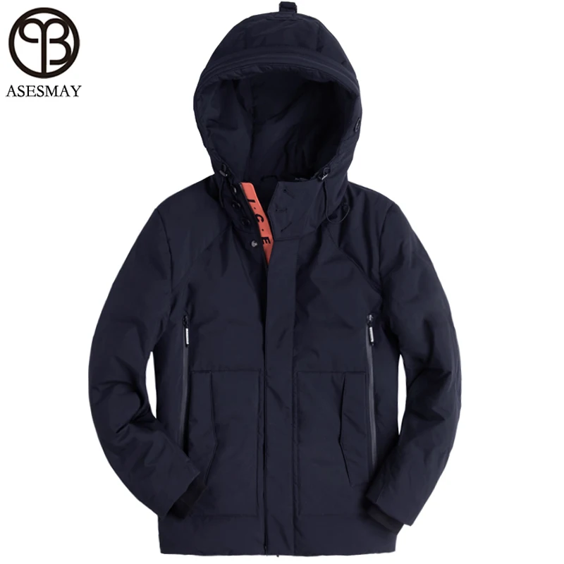 Asesmay 2018 Brand Men Jacket Winter White Duck Down Warm Thick High ...