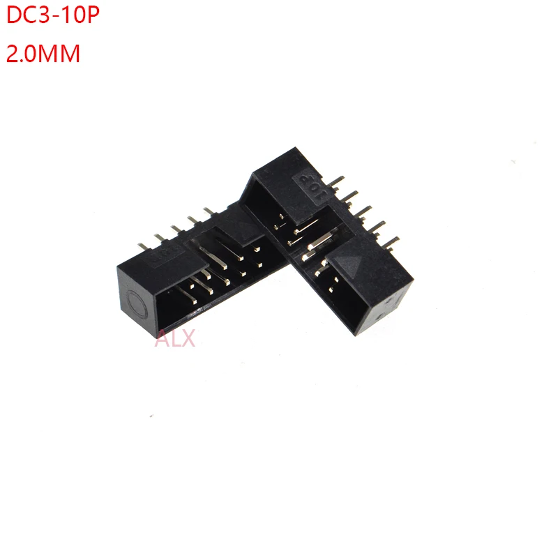 10pcs dc3 10p 2.0MM pitch MALE SOCKET straight idc box headers PCB ...