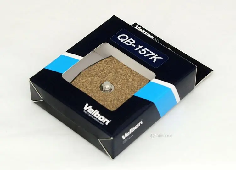 Velbon QB-157K Quick Release Plate Shoe for PH-157Q 3-Way Pan/Tilt Head ...