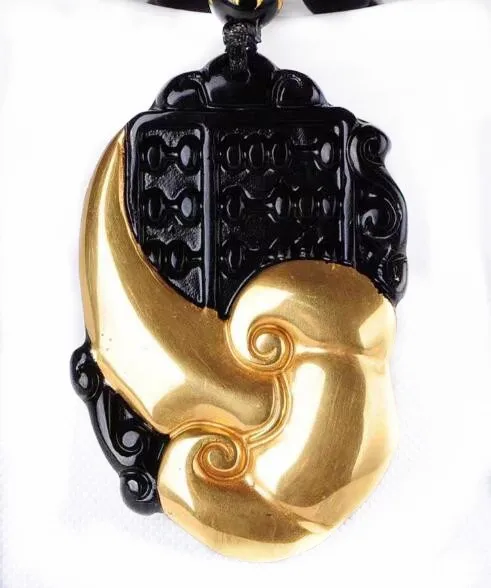 Chinese dragon obsidian jewelry - mumumoves
