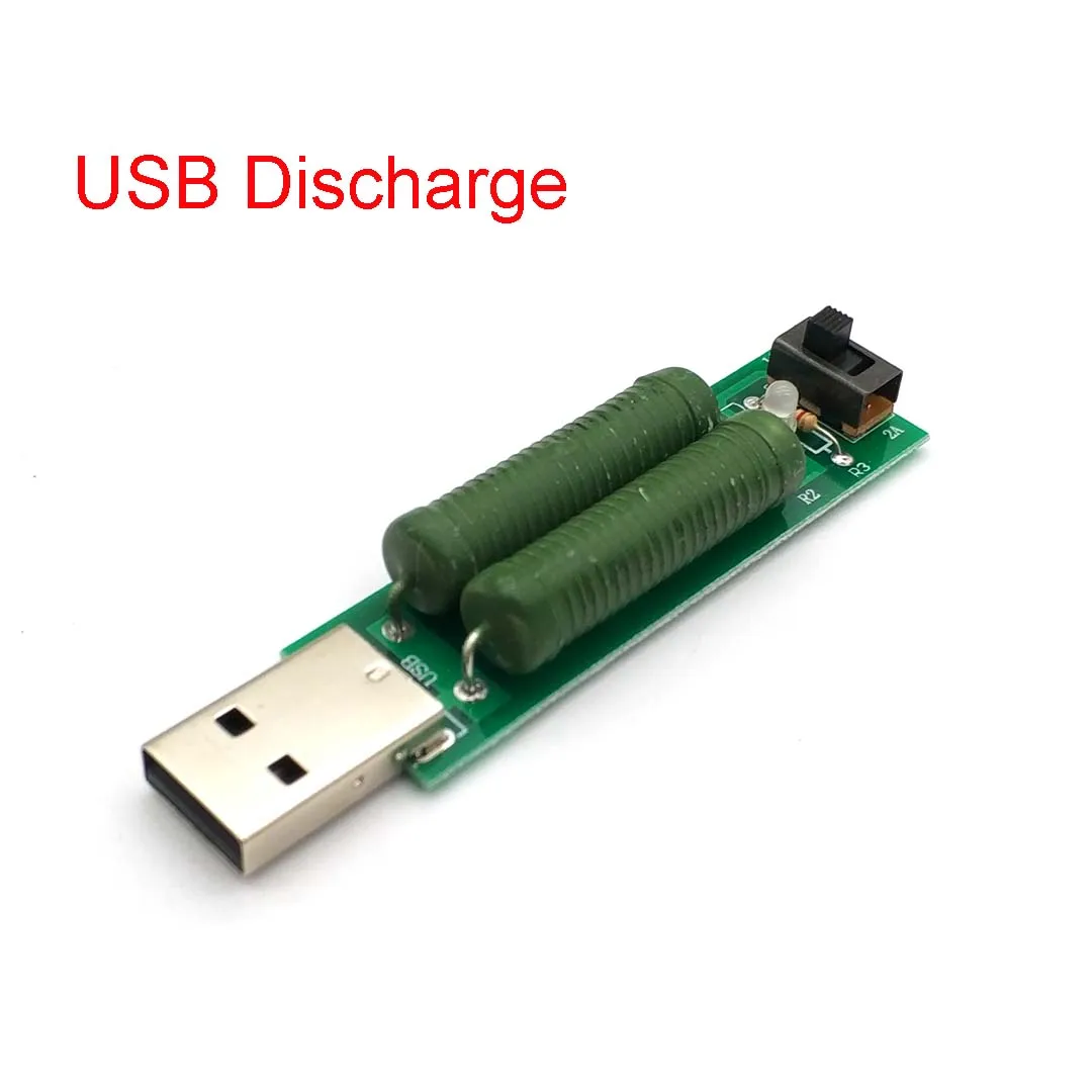 Usb Mini Discharge Interface Load Resistor With Switch 2a 1a Green ...