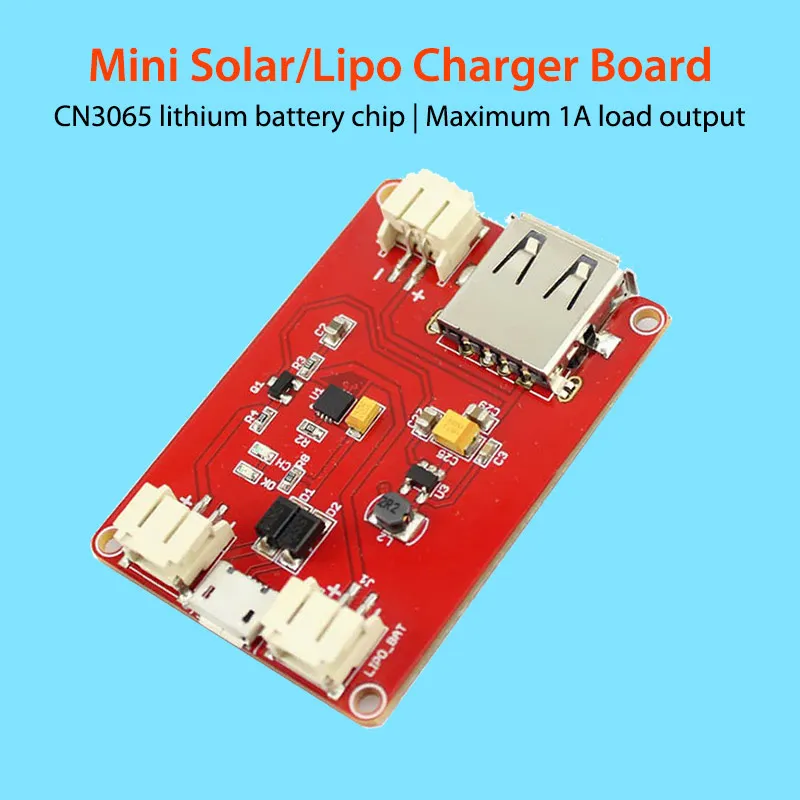 Elecrow Mini Solar Lipo Charger Board CN3065 Lithium Battery Charge ...