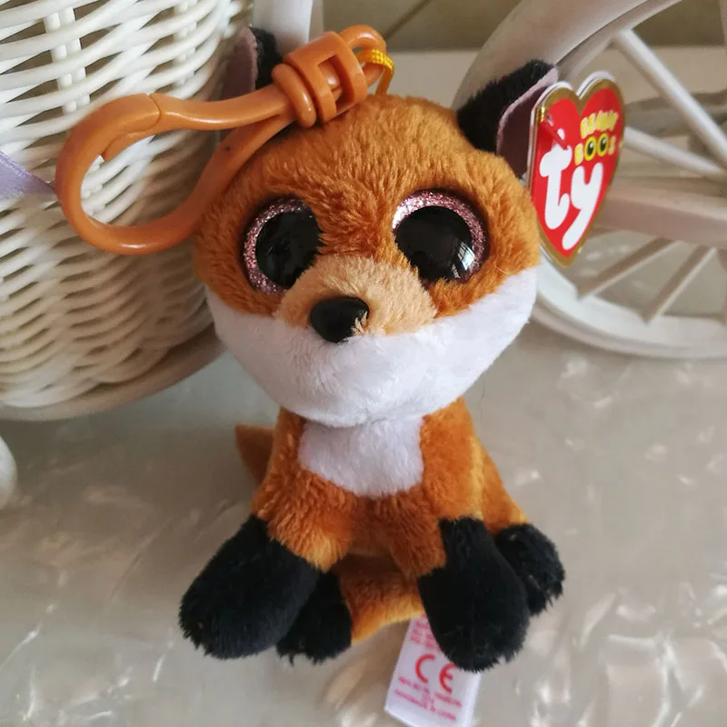 Ty Beanie Boos Plush Toy Slick Fox Clip Small Pendant Cute Stuffed ...