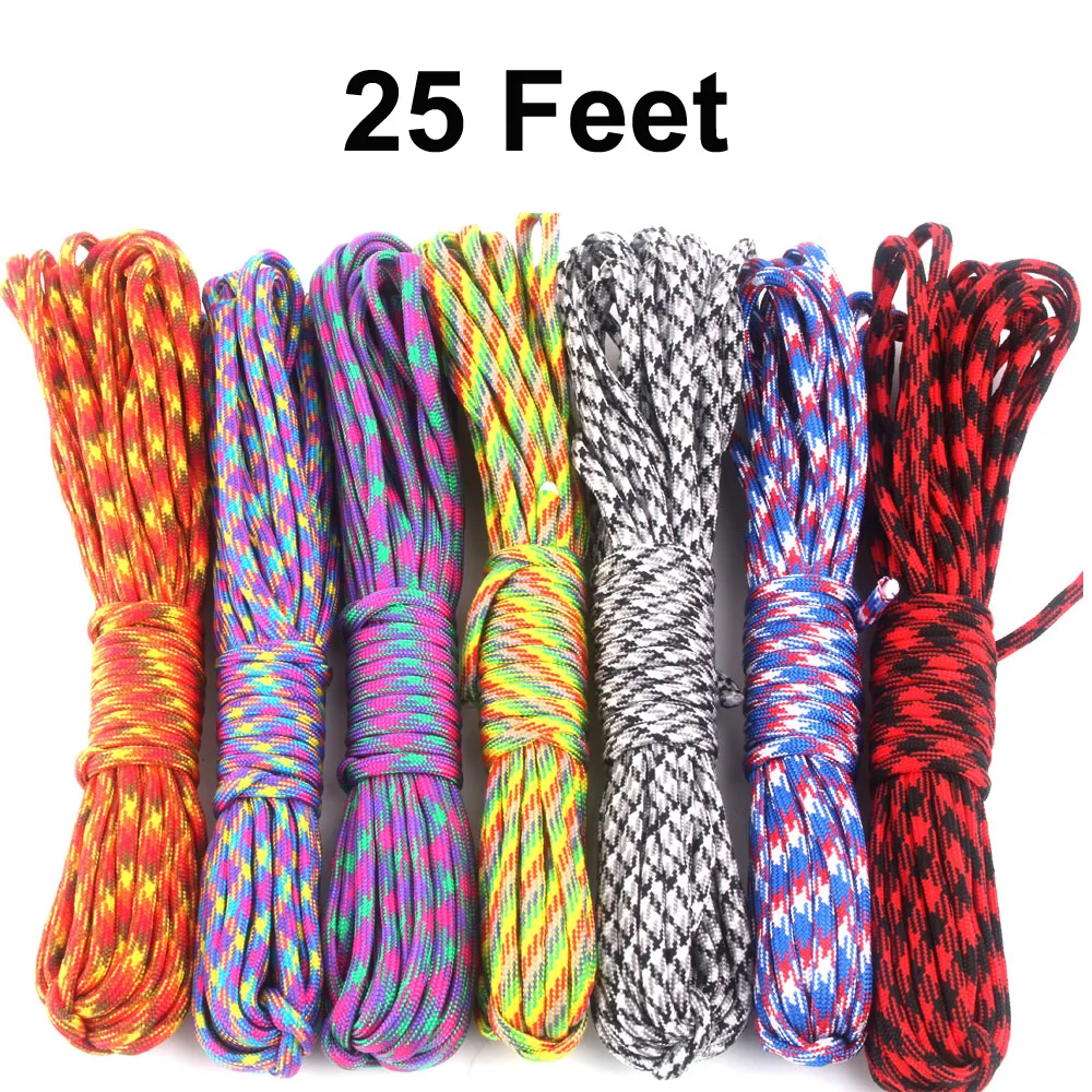 PARACORDE,2-25FT--Paracorde 252 couleurs, 550 cordes pour Parachute ...
