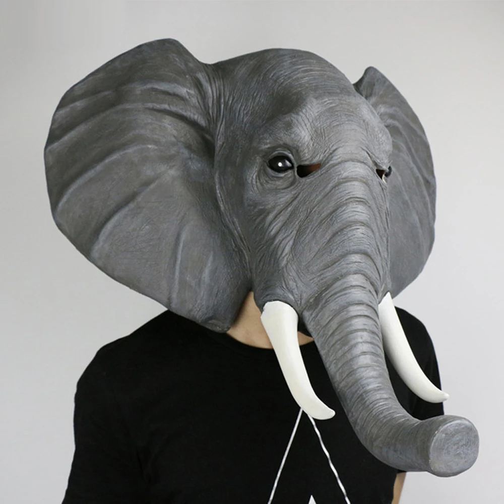 Adult Halloween Elephant mask terrorist latex mask Evening party ...