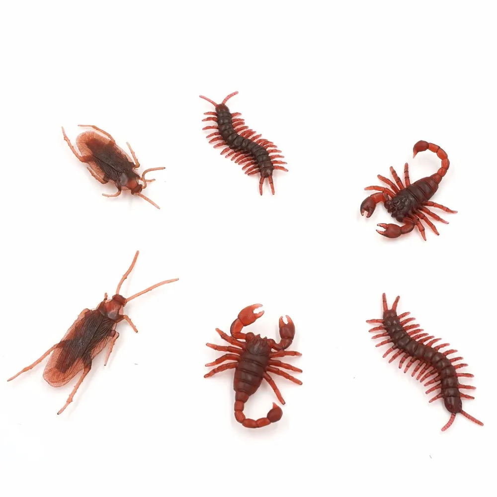 CCINEE 50PCs/set Simulation Cockroaches Rubber Prank Toys Centipede ...