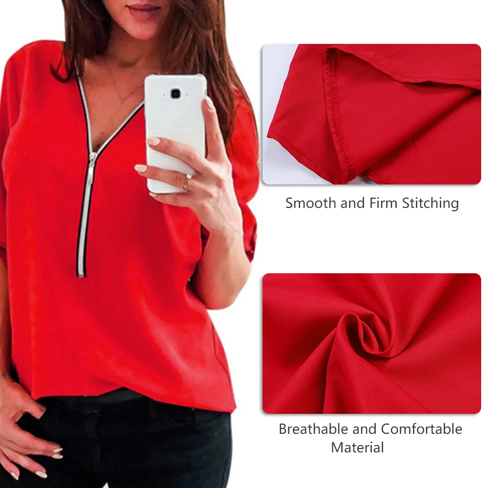 Casual Top with Front Zipper – Fashionz Shop