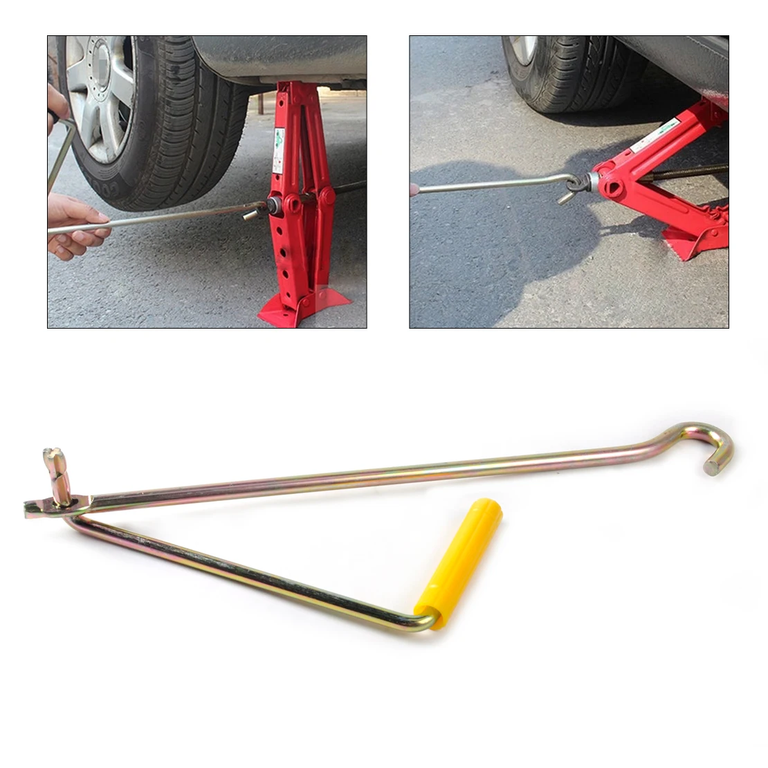 Beler New Arrival High Quality 1pc Car Van Garage Steel Tire Wheel Lug Wrench Scissor Jack Crank