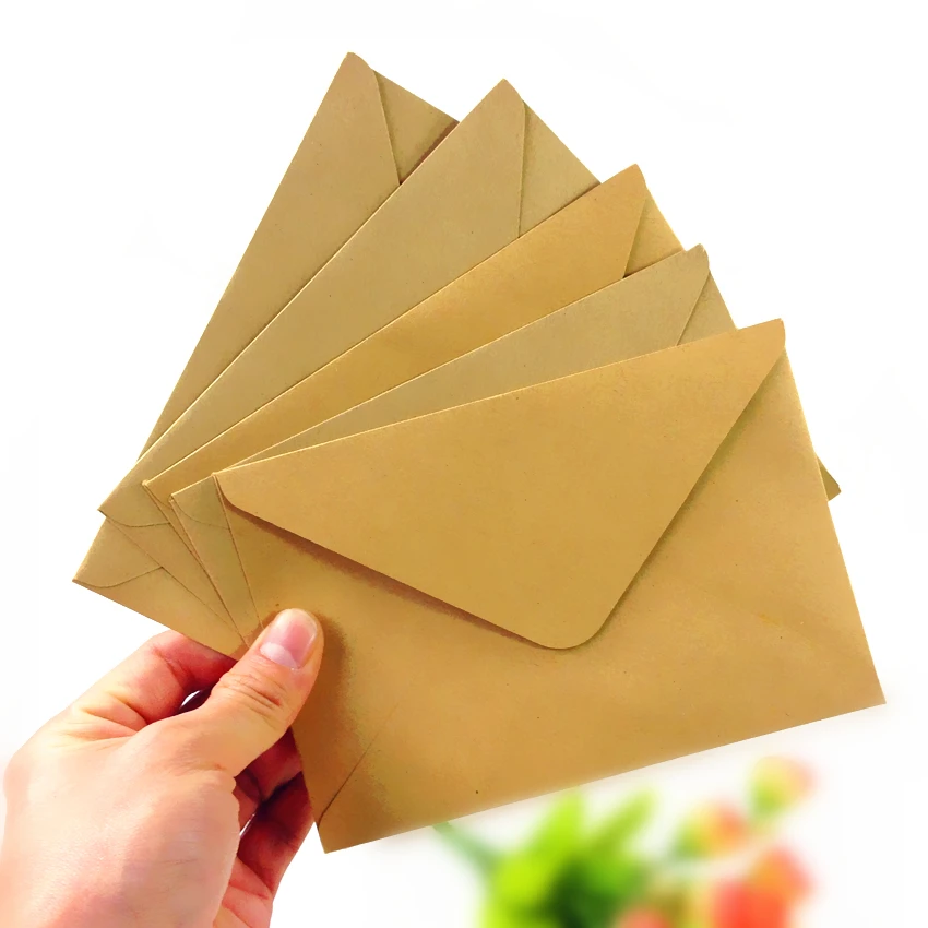100 pçs/lote novo vintage diy multifuncional papel kraft envelope 16 ...