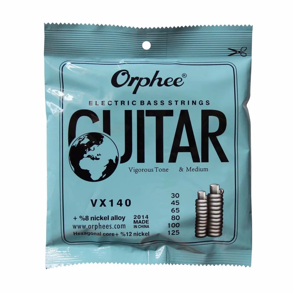 6 Strings Electric Bass Strings 030 125 inch Nickel Alloy Vigorous Tone ...