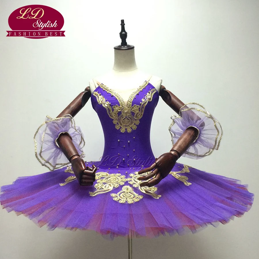 Women Purple Gold Professional Ballet Tutus Classical Ballet Stage ...