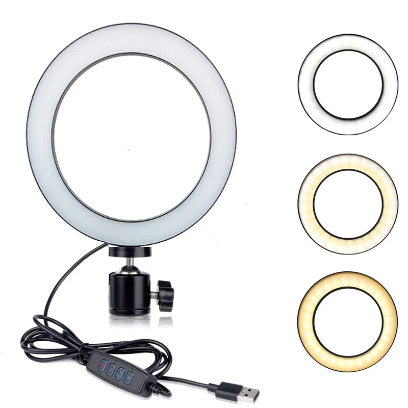 CY Photography 20CM LED Mini Ring Light With ball head Set for Phone ...