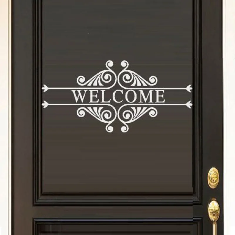 Funny Welcome Door Wall Stickers Personalized Home Decoration Vinyl ...