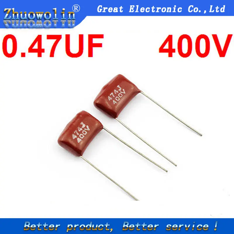 10PC/LOT CBB Capacitor 400V 0.47UF Pitch 15MM|cbb capacitor|capacitor ...