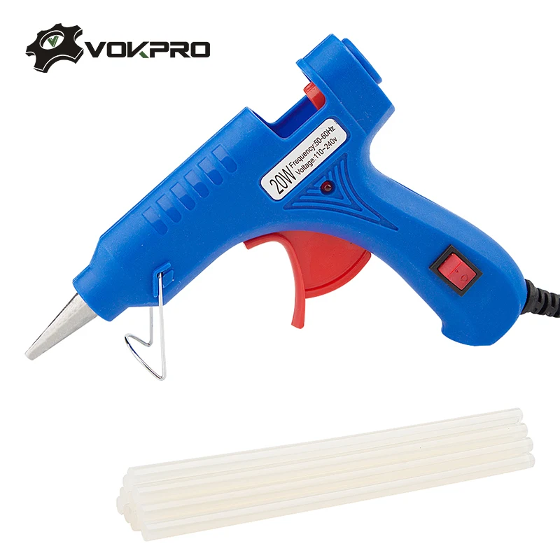 High Temp Heater Melt 20W Hot Melt Glue Gun With 10Pcs 7*185mm Glue ...