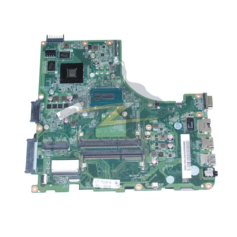 Placa base para portátil acer aspire e5 471g, i5 5200U de 820m, DDR3L, DA0ZQ0MB6E0 REV E ...