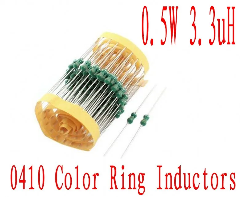2000Pcs 0410 Color ring inductance 1/2w DIP Inductor 3.3uh Axial Lead ...