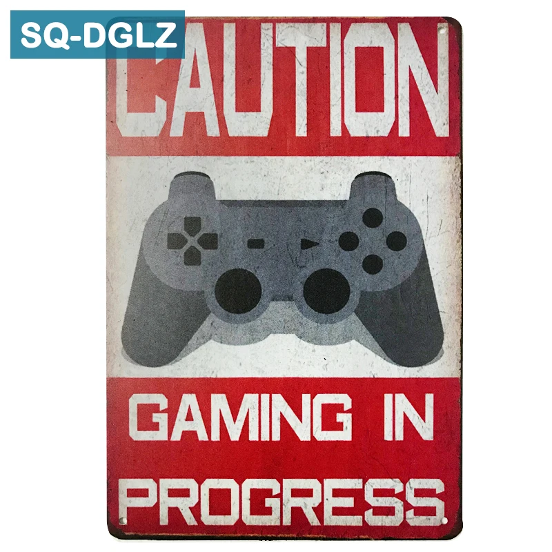 Plaque Metal Retro Gaming | Metal Painting Plaques | Vintage Gaming ...