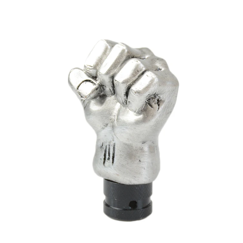 Universal Silver Fist Shape Manual Gear Stick Shift Shifter Lever Knob ...