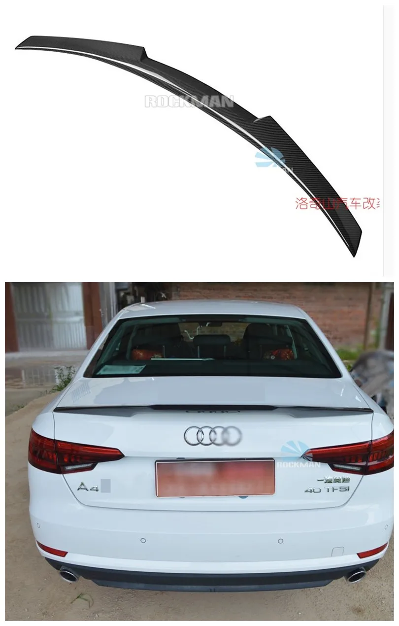HLONGQT Carbon Fiber Spoiler For Audi A4 2017 2018 High Quality Car HLONGQT Carbon Fiber Spoiler For Audi A4 2017 2018 High Quality Car