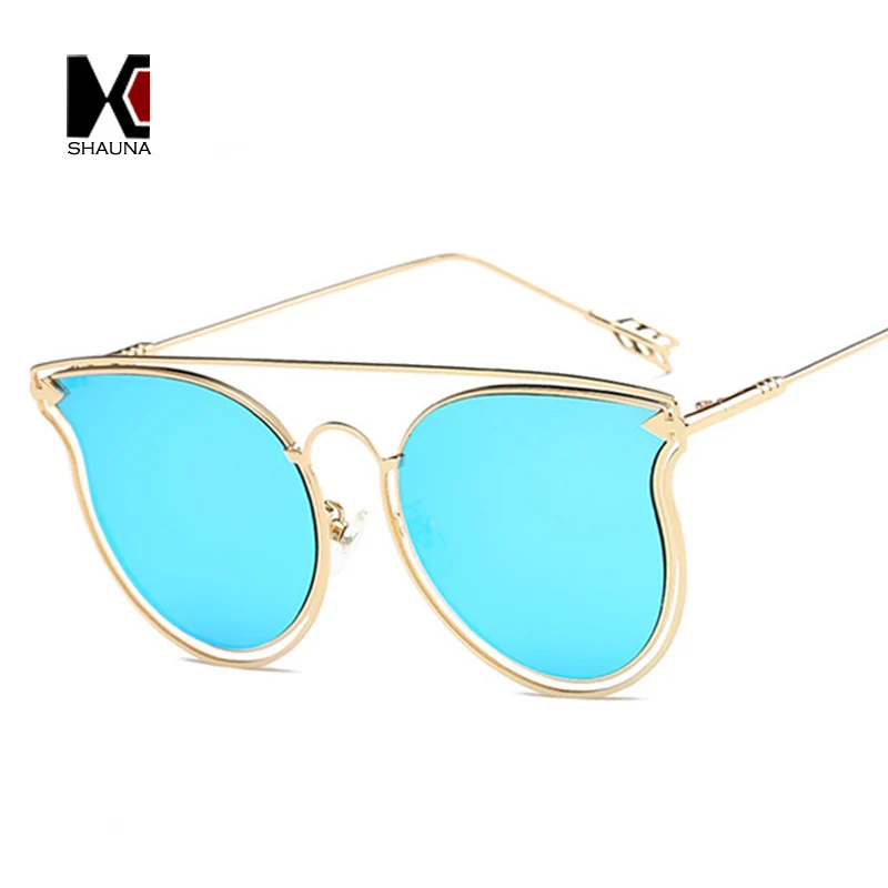 Shauna Fashion Double Rims Women Cat Eye Sunglasses Retro Ladies Cupid