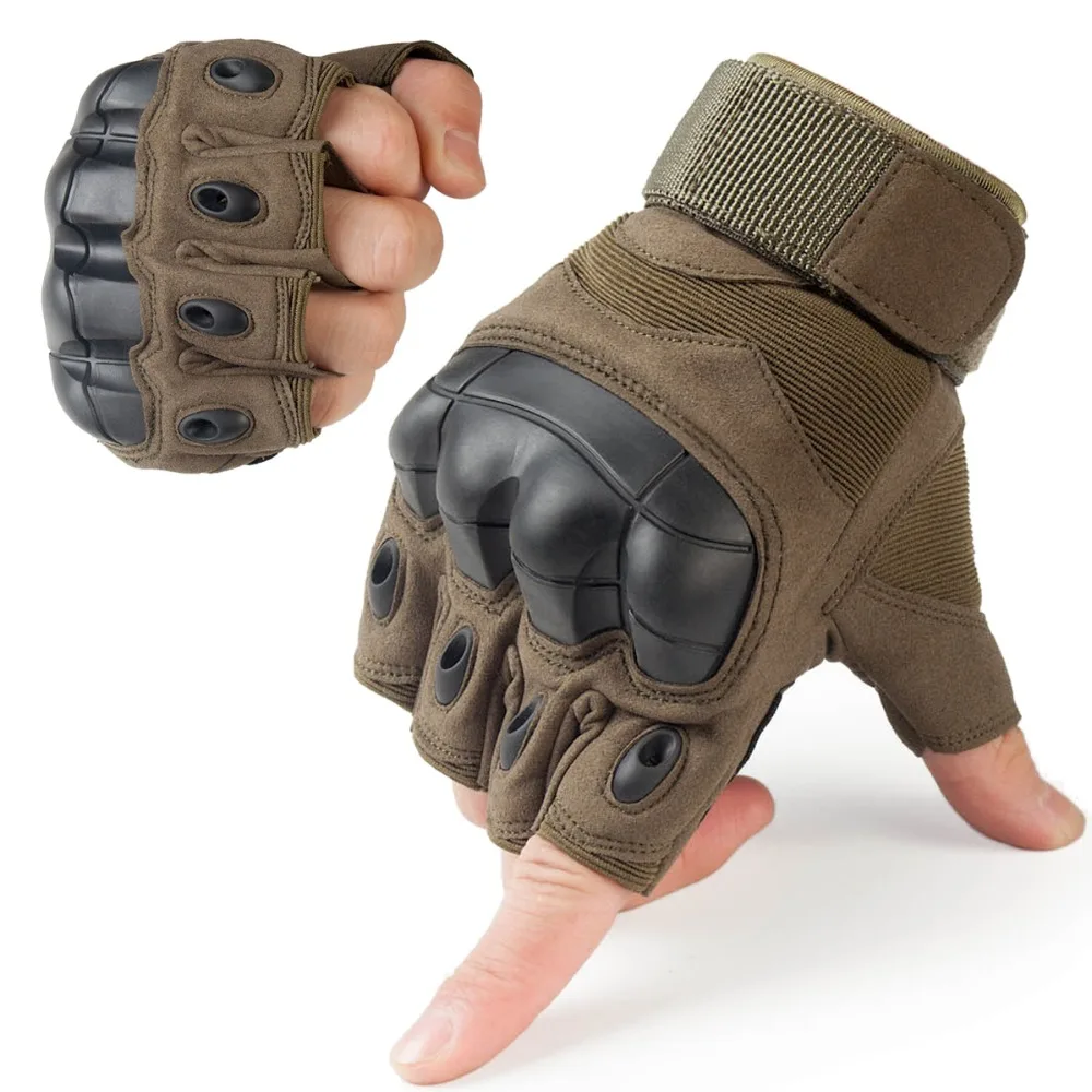 Tactical Gloves Military Army Combat Fingerless Airsoft Shooting ...
