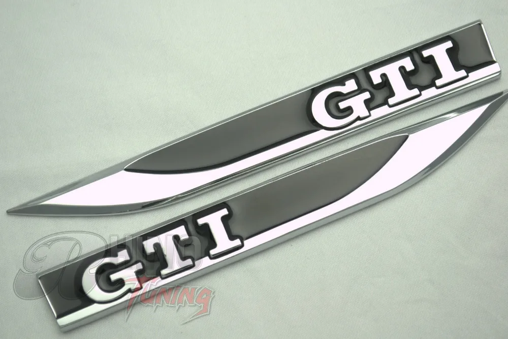 2PC* GTI Side Wing Fender Badge for VW GTI GOLF 7 GOLF 6 MK4 MK5 MK6 ...