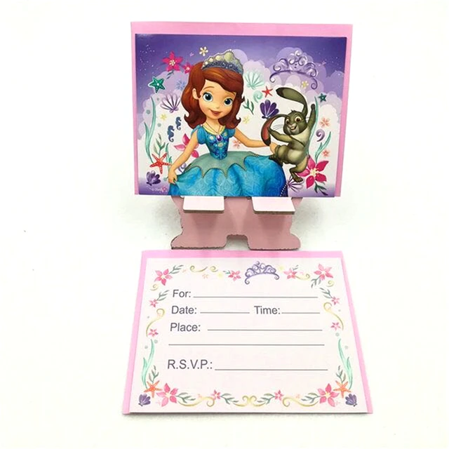 Sofia The First Blank Invitations