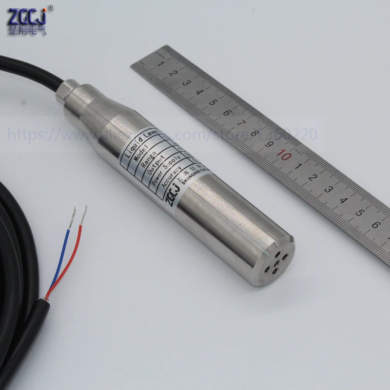 1m liquid level transmitter 24VDC 4-20mA DC liquid level sensor with 3m ...