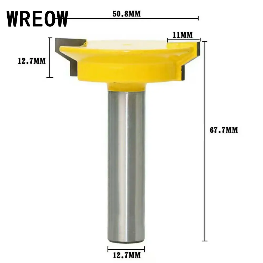 1/2'' Round Shank Drawer Lock Joint Router Bit Milling Tenon Cutter ...