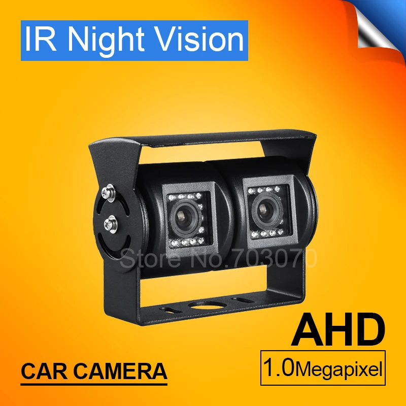 AHD Dual Camera 3.6mm Lens Waterproof Rear View Car Camers With IR ...