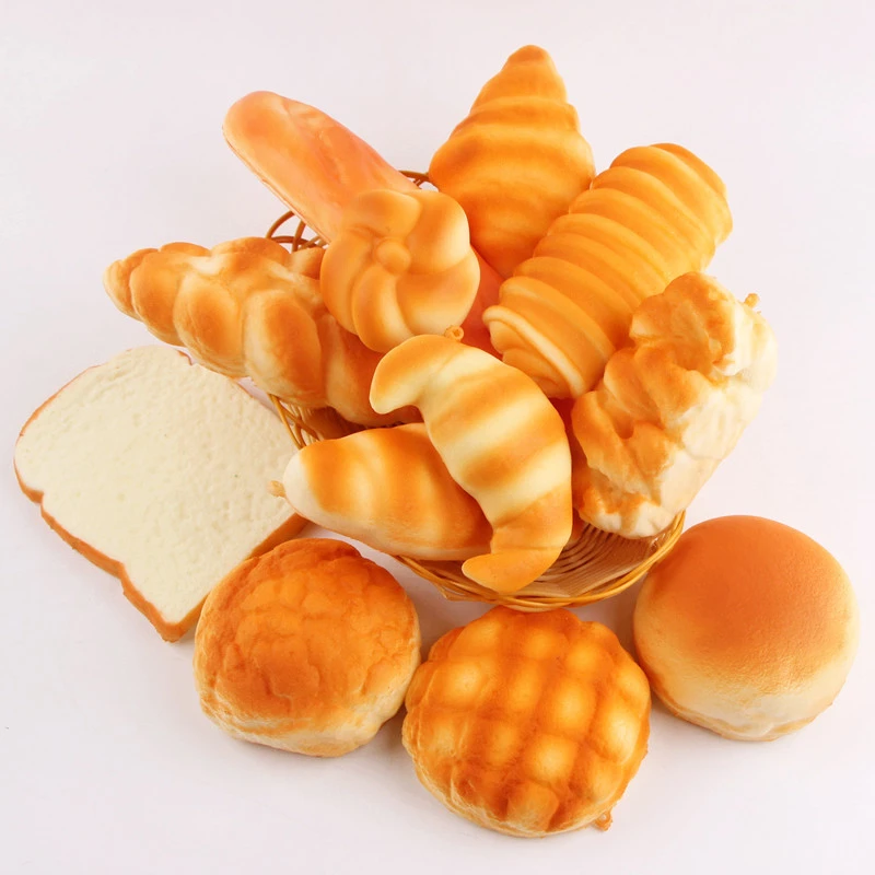 1pc Croissant Bread Cone Toast Style Soft Slow Rising Birthday Kids ...