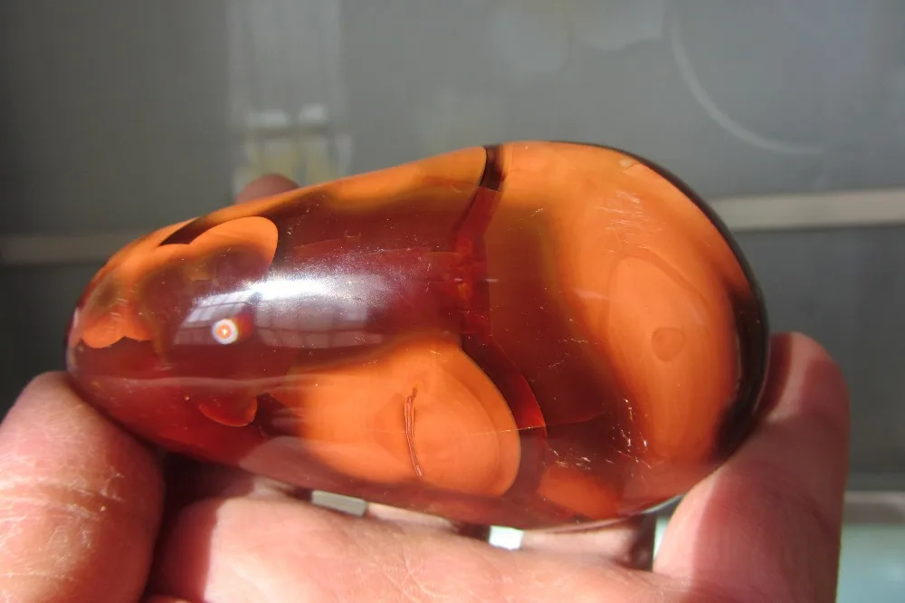 299.6g AAA NATURAL pretty red Agate polishing crystal Original Healing ...
