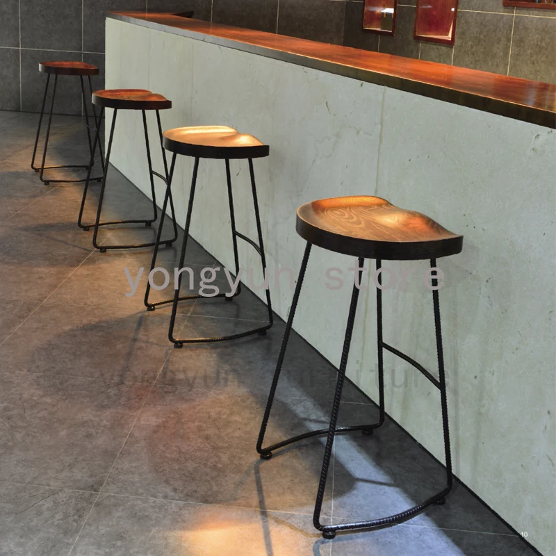 Aliexpress.com : Buy Minimalist Modern Home Iron Wood S Bar Chair Stool ... Aliexpress.com : Buy Minimalist Modern Home Iron Wood S Bar Chair Stool ...
