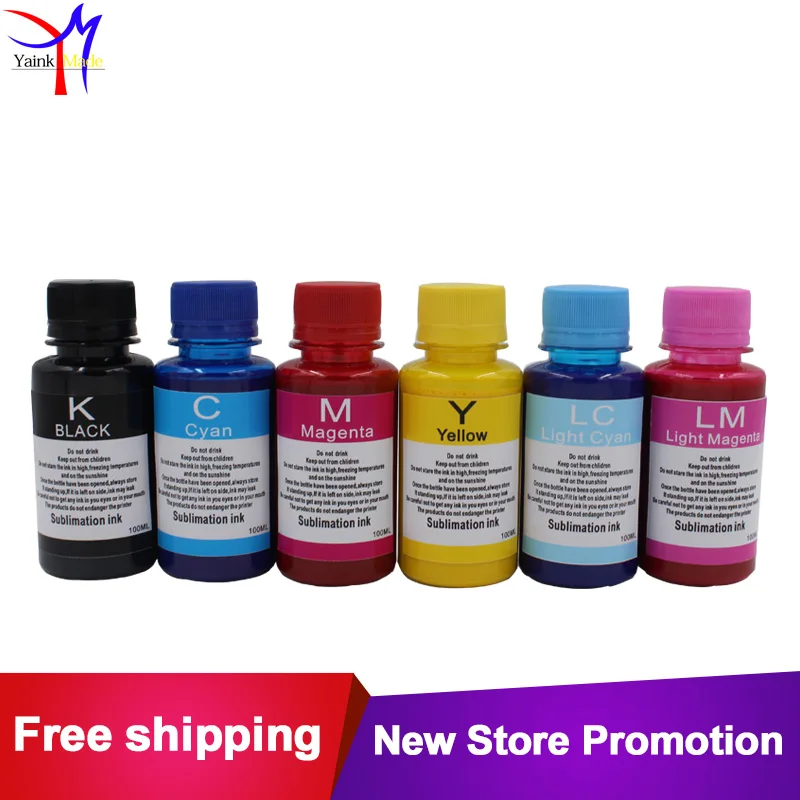 4 PK 100ML Refill Ink kit heat transfer ink for epson L800 L801 L810 ...