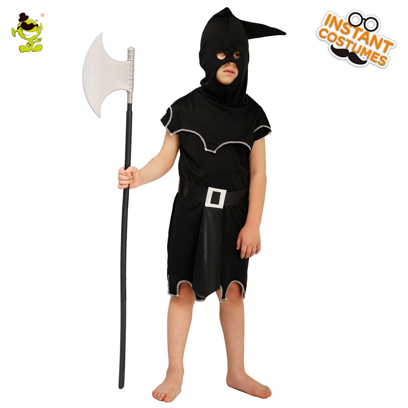 Kid's Horror Executioner costumes suits Boy's Black executioner ...