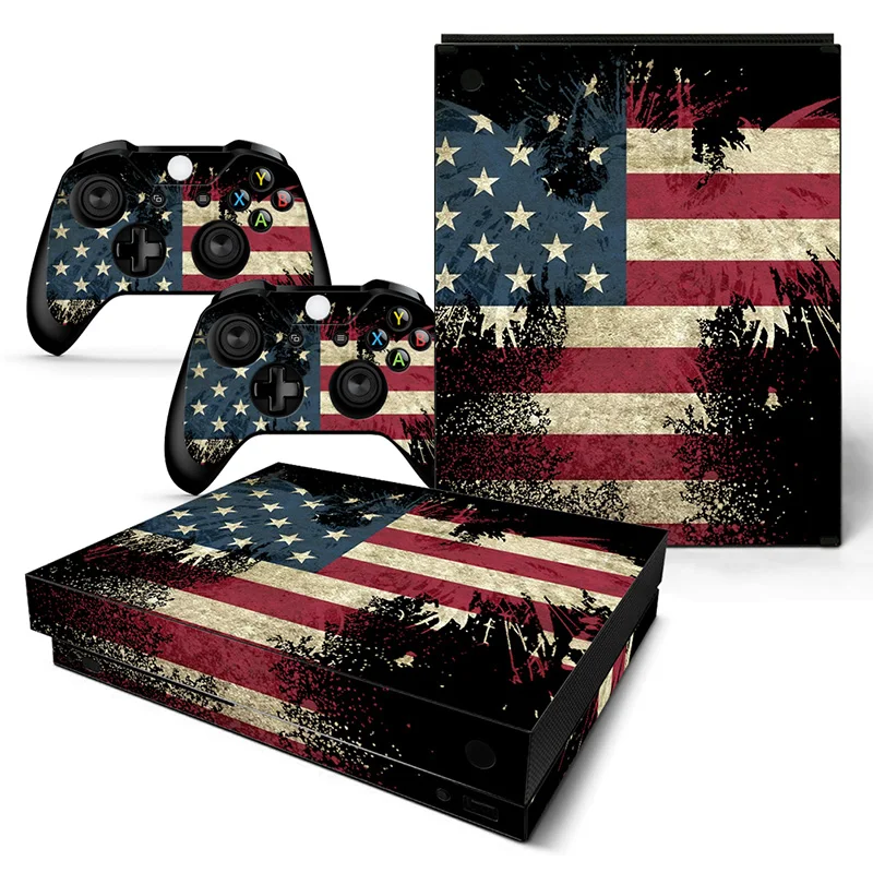 USA National Flag Skin Sticker for Xbox One X - ConsoleSkins.co