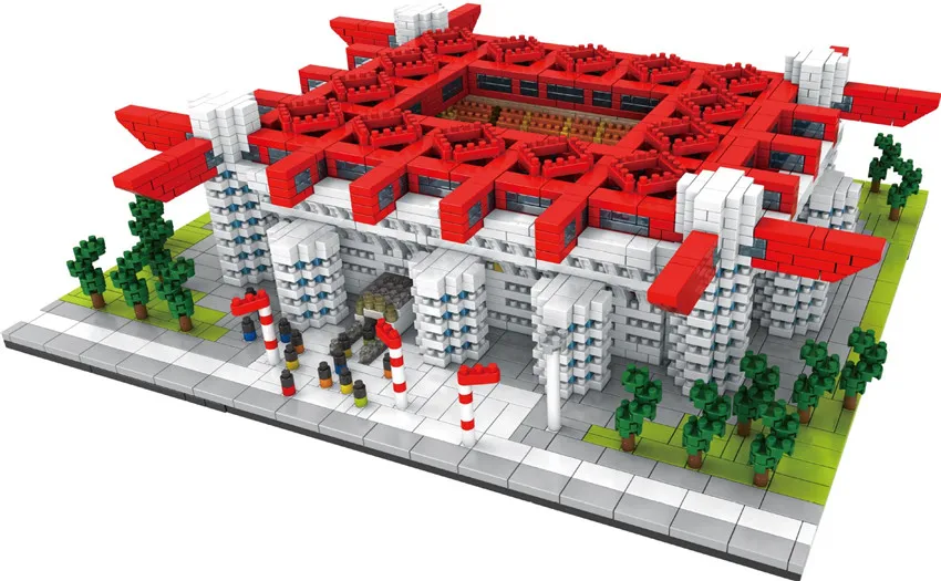 4 model Diamond Camp Nou Old Trafford Football Field Model Building ...