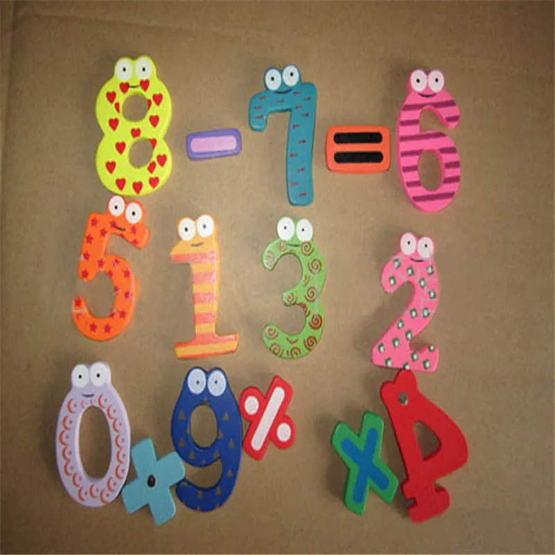 2017 Magnetic Wooden Numbers Math Set Digital Baby Educational Toy ...