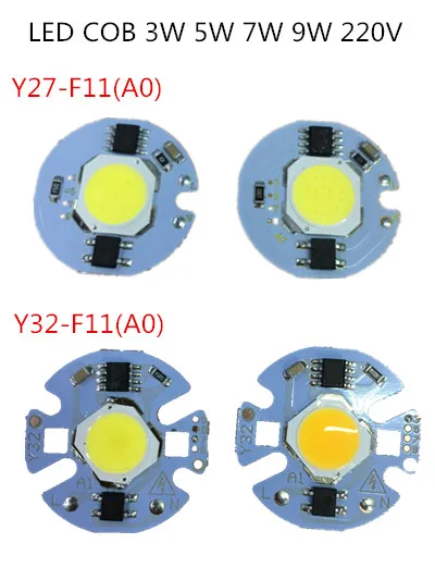 10 uds/controlador IC LED COB 3W 5W 7W 9W AC: 220V chip blanco cálido ...