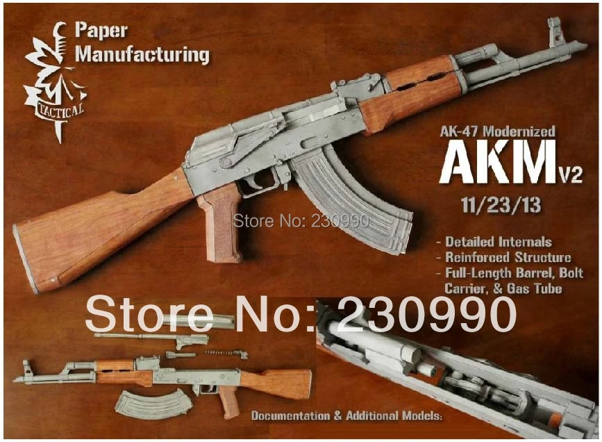 Total Internal Structure Version AKM v2 AK47 Assault Rifle 3D Scaled ...