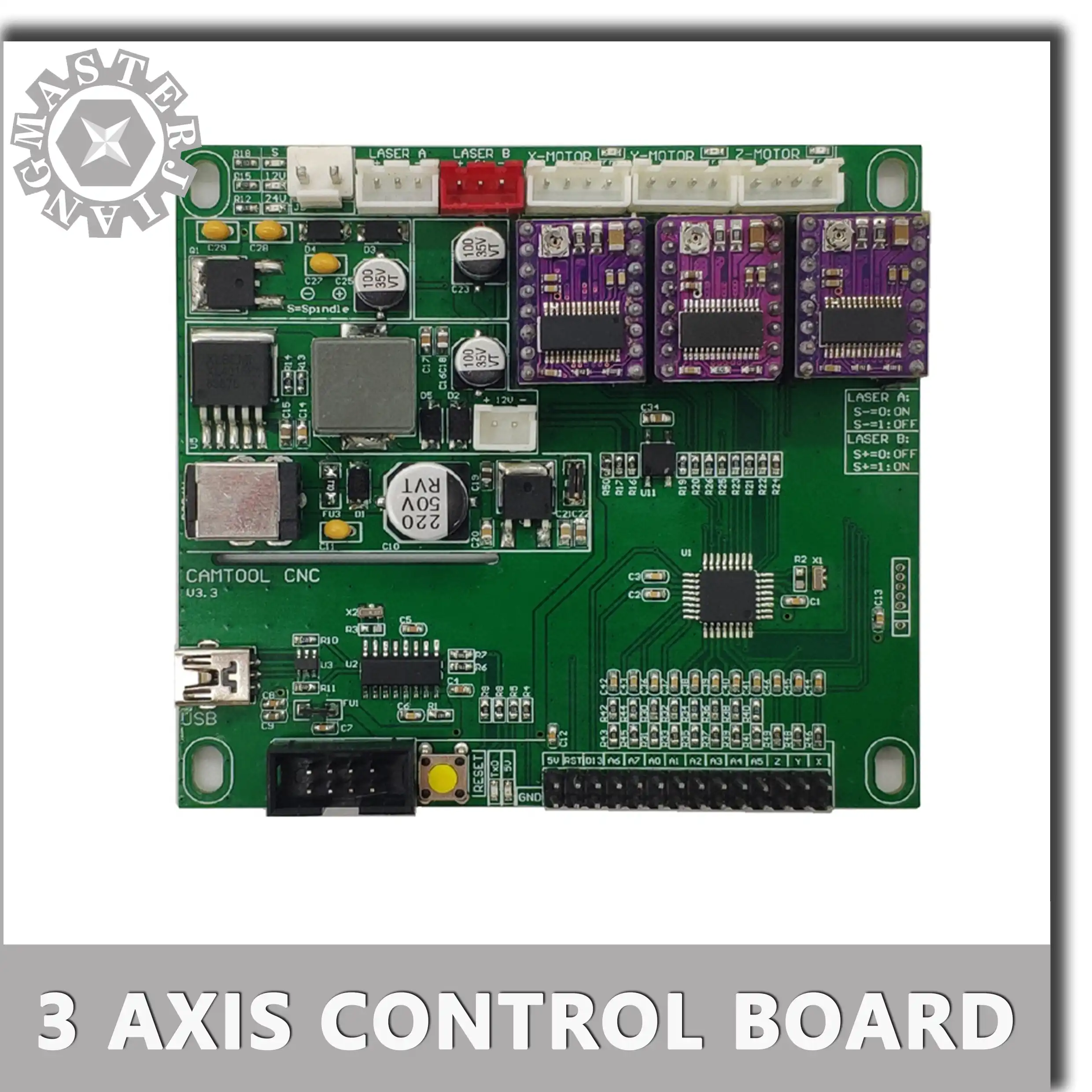 GRBL 1.1 USB port cnc engraving machine control board 3 axis control ...