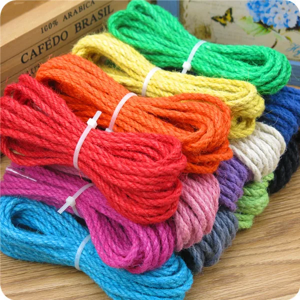High Quality 5 Meters Length 5mm Colored Cotton Cord Rope 14 Colors ...