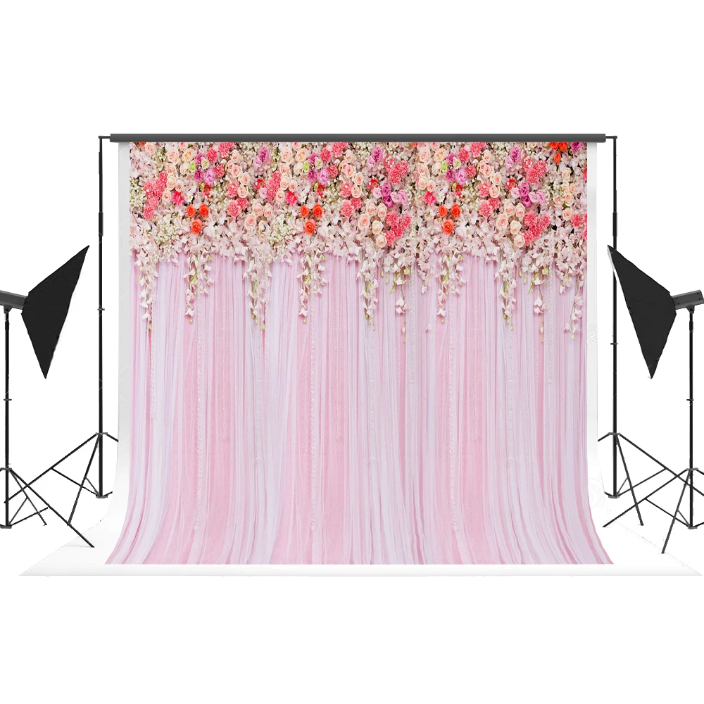 Backdrops for Photography Cotton Flower Curtain Wall Fotografica ...