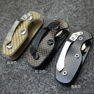 2PCS 2 Types ALUMINUM/ Carbon Fiber KEY HOLDER CLIP KEYS FOLDER MEN ...