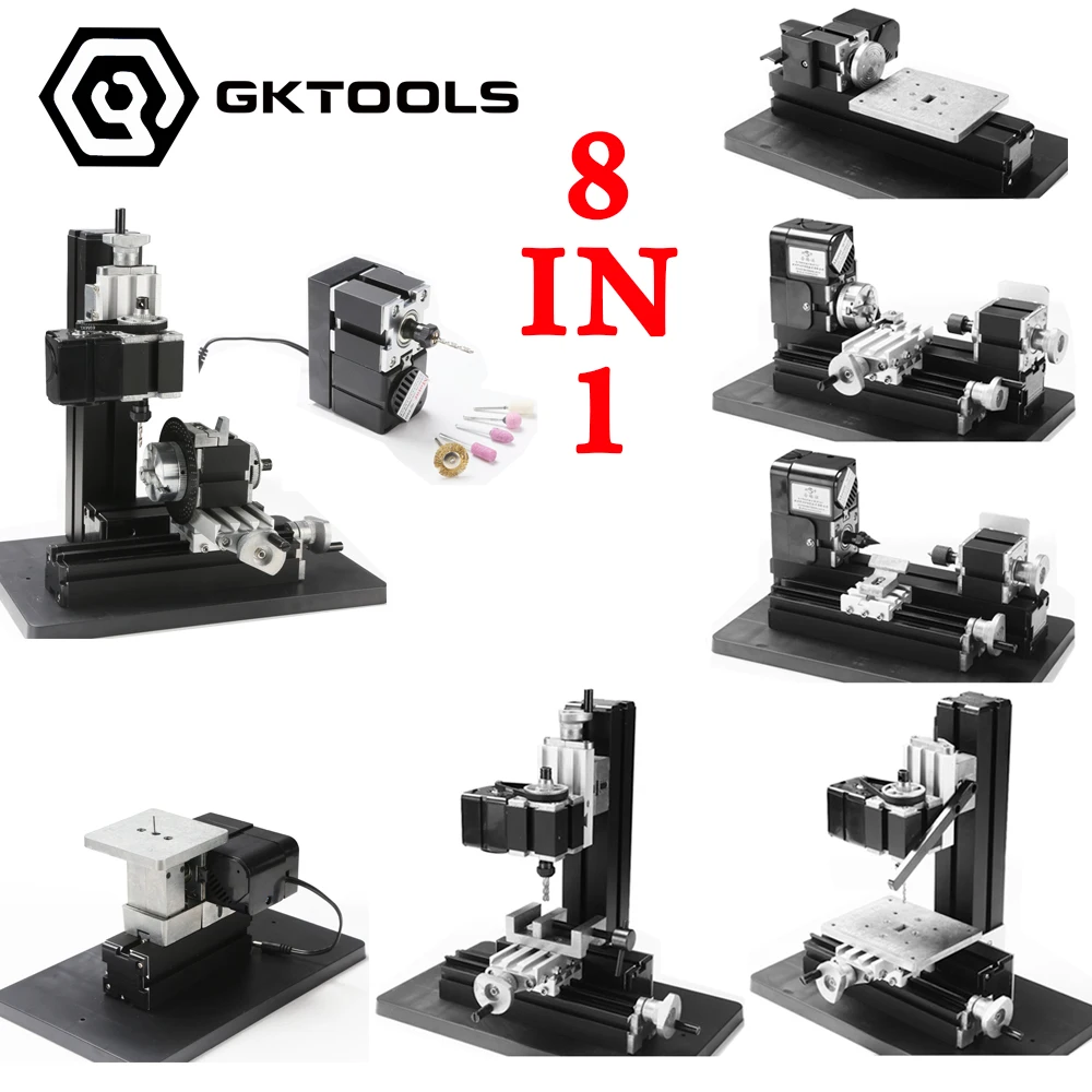 24W 8 in1 Metal Mini Lathe without Bow arm ; Mini drill / Wood Turning ...
