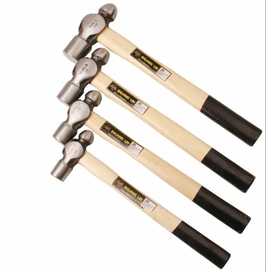1.5LB ball peen hammer engineer's ball pein hammer with wooden handle ...