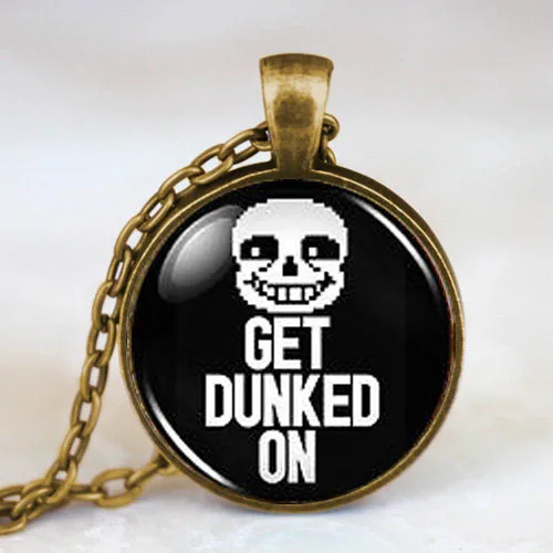 Undertale Sans Get Dunked On Game Gamer Gaming Mens Fashion Necklace ...