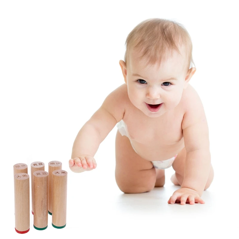 Montessori Sensorial Auditory Sound Boxes Cylinders Kids Baby ...