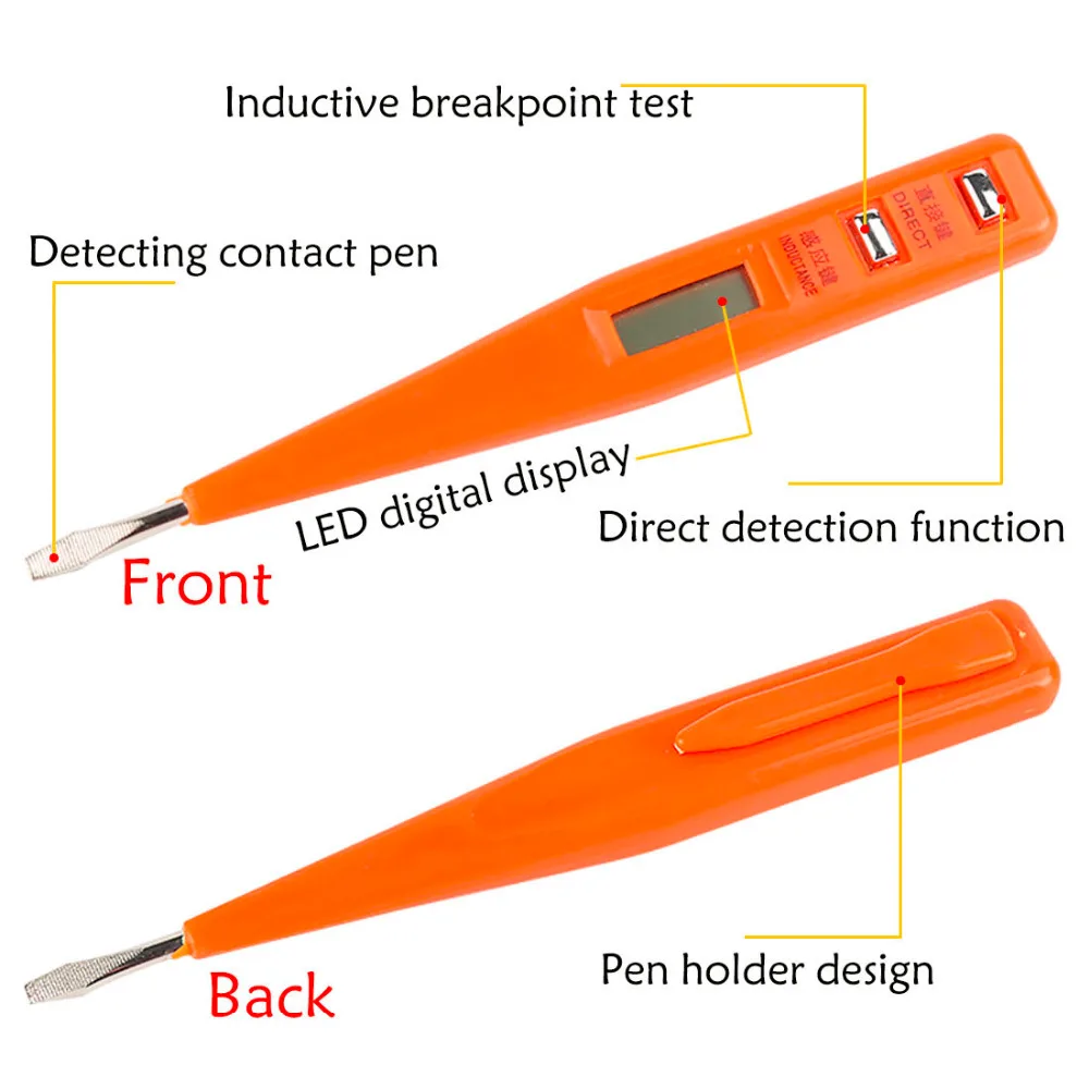 Digital Test Pencil Multifunction AC DC 12-250V Multi-Sensor Electrical ...